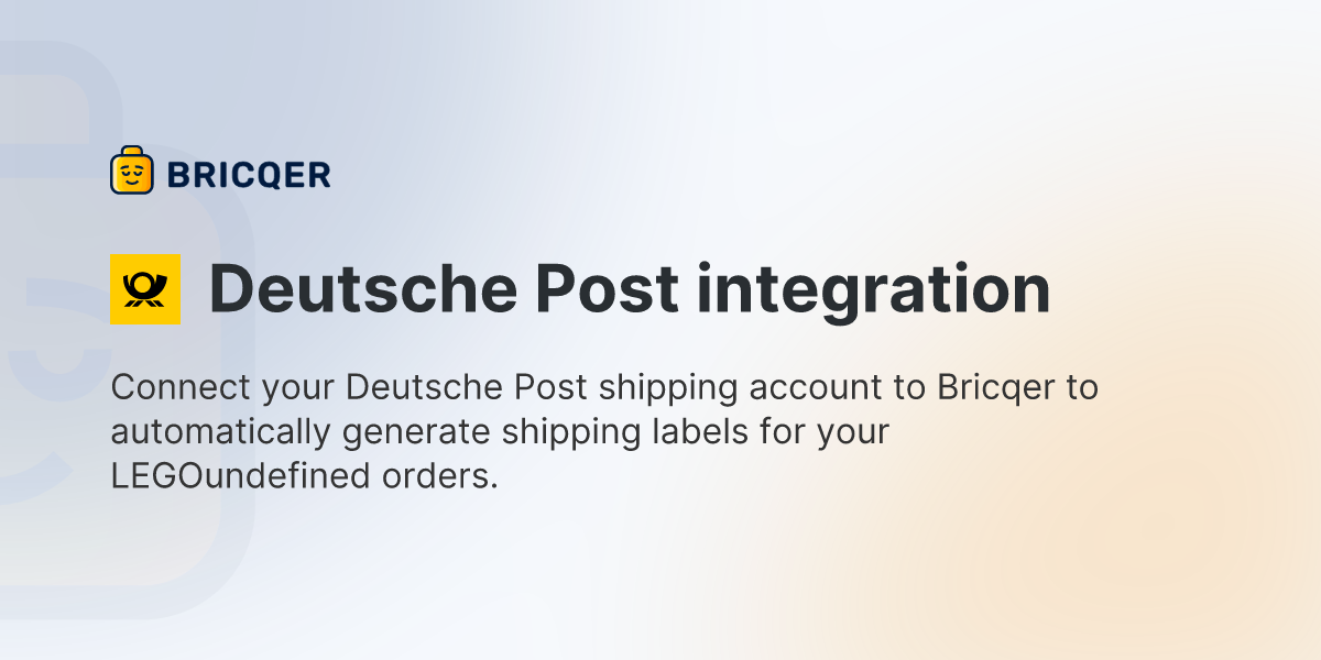 Deutsche Post | Bricqer — Just add LEGO®