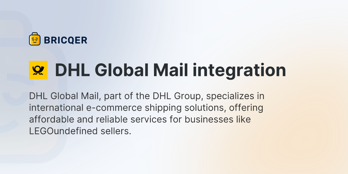 DHL Global Mail | Bricqer — Just add LEGO®