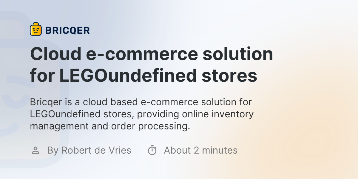 Cloud e-commerce solution for LEGO® stores | Bricqer — Just add LEGO®