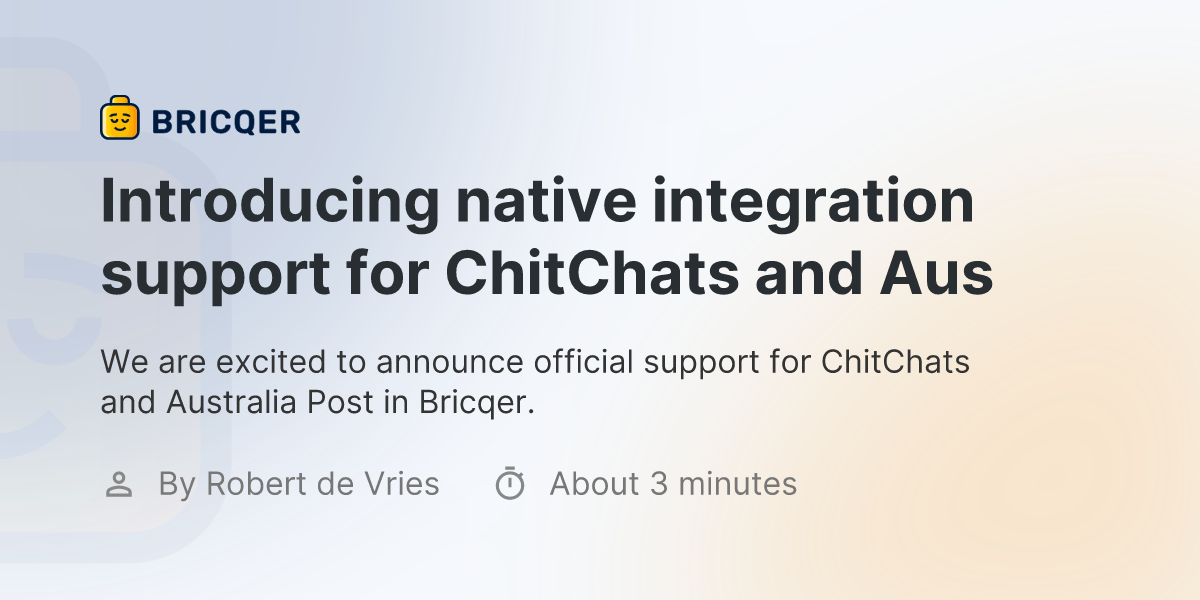 Introducing native integration support for ChitChats and AusPost ...